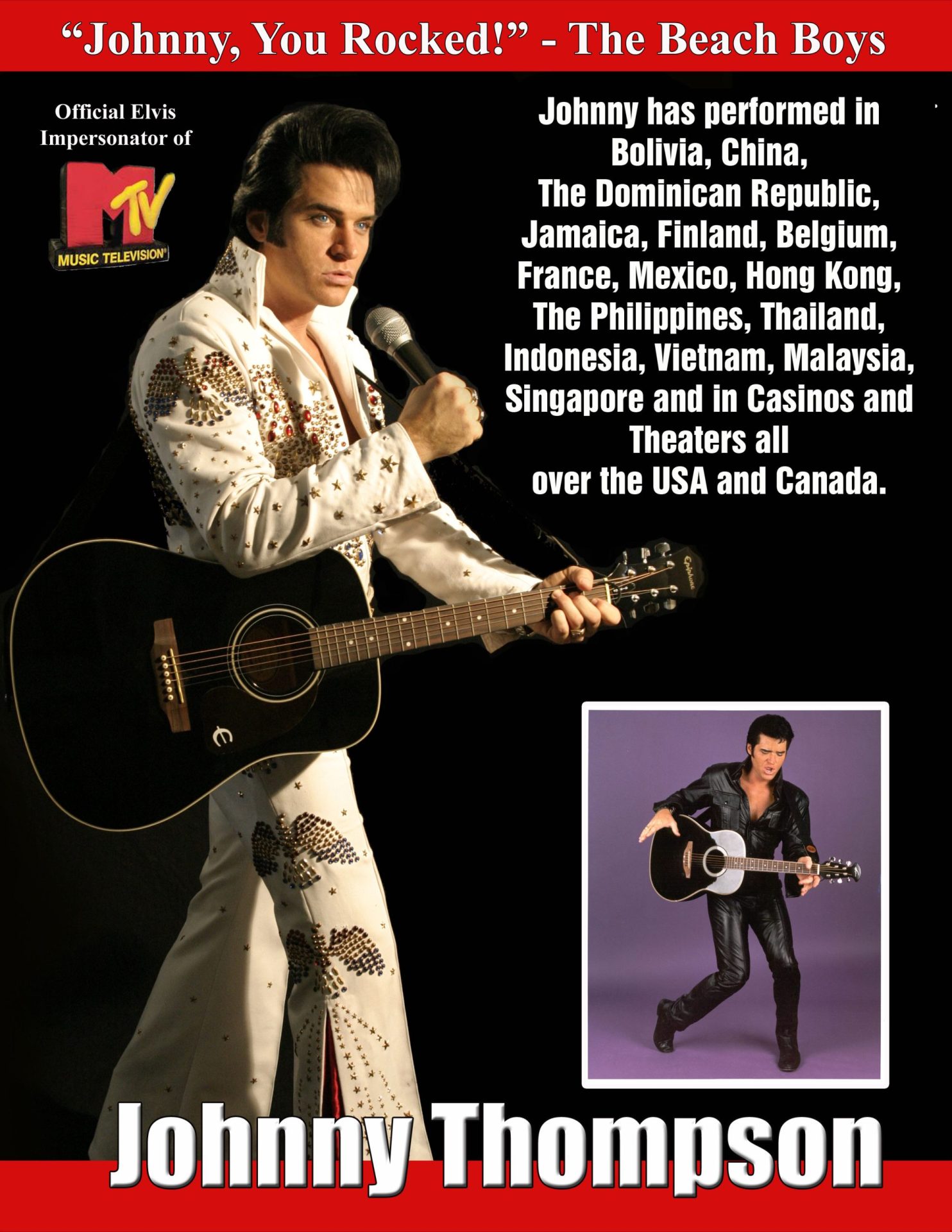The King in Concert - Elvis Tribute Artist Johnny Thompson